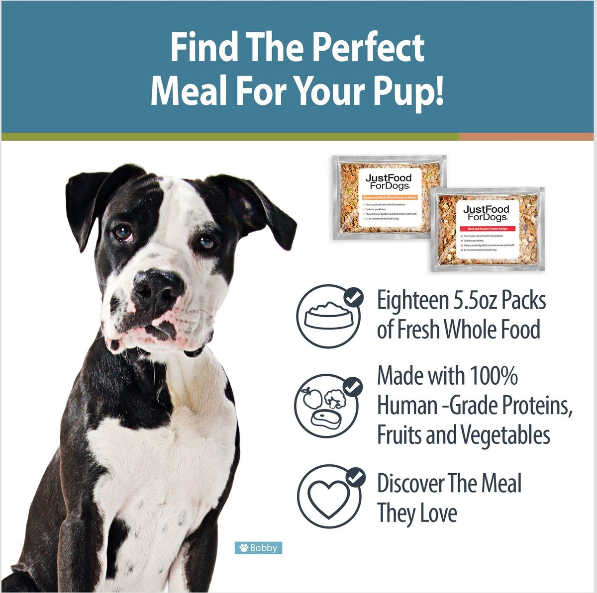 JUSTFOODFORDOGS Variety Pack Frozen Human-Grade Fresh Dog Food, 5.5-oz ...