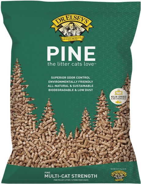DR. ELSEY'S Pine All-Natural Kiln-Dried Cat Litter, 40-lb bag - Chewy.com
