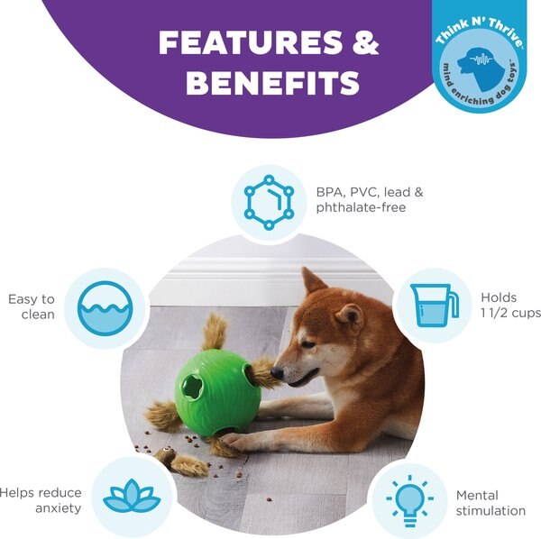NINA OTTOSSON BY OUTWARD HOUND Snuffle N' Treat Interactive Puzzle Ball & Treat Dispenser Dog ...
