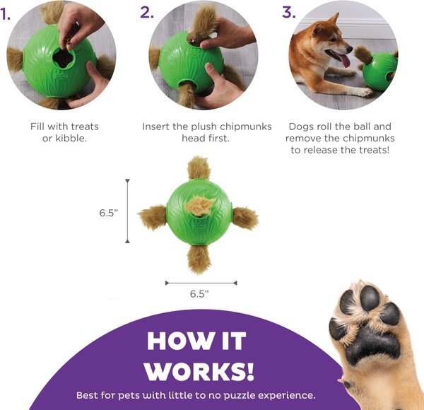 NINA OTTOSSON BY OUTWARD HOUND Snuffle N' Treat Interactive Puzzle Ball & Treat Dispenser Dog ...