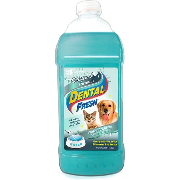 DENTAL FRESH Original Formula Dog & Cat Dental Water Additive, .5 gal ...