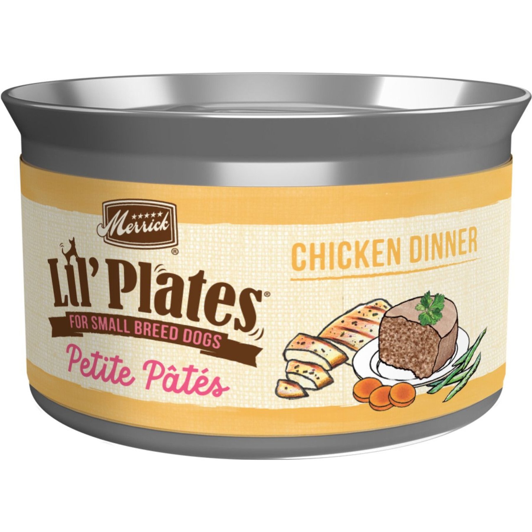 MERRICK Lil Plates Petite Pates Adult Grain-Free Chicken Dinner Wet Dog ...