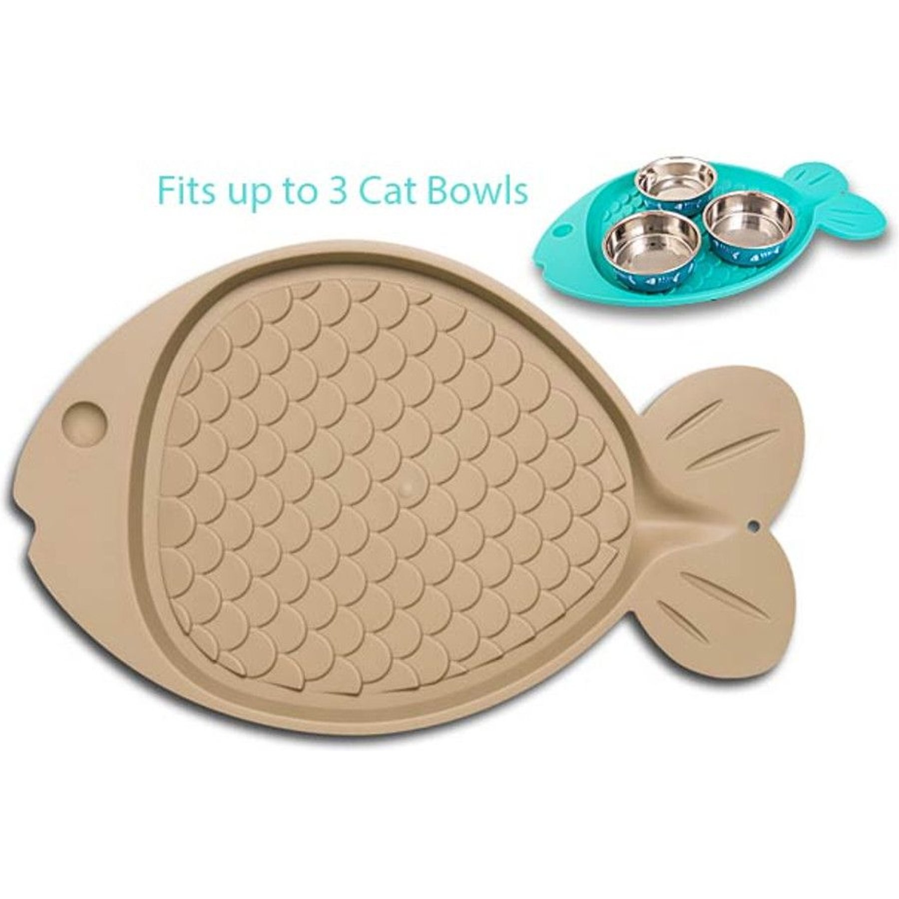 LOVING PETS Bella Spill-Proof Fish Shaped Cat Placemat - Chewy.com