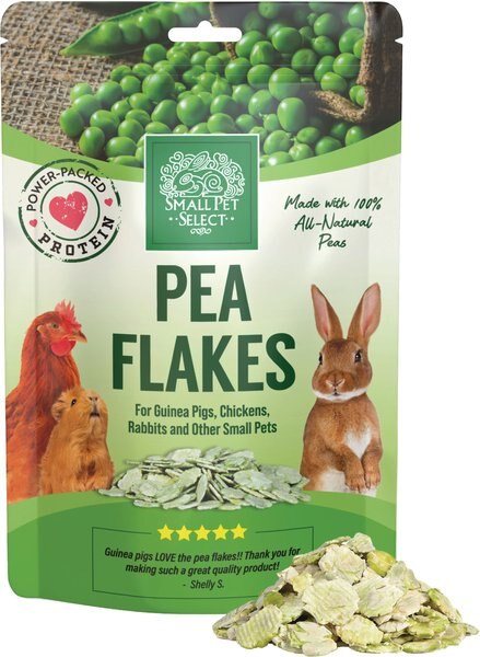 SMALL PET SELECT Pea Flakes Small Animal Treats, 8-oz bag - Chewy.com