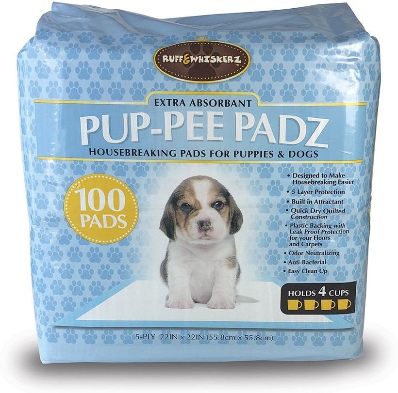 RUFF & WHISKERS Pup-Pee Padz Dog Potty Pads, 100 count - Chewy.com