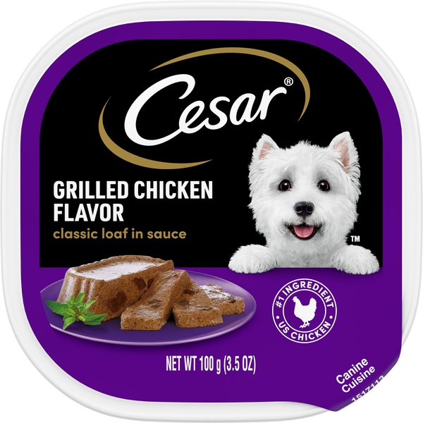 CESAR Classic Loaf in Sauce Grilled Chicken Flavor Grain Free Small ...