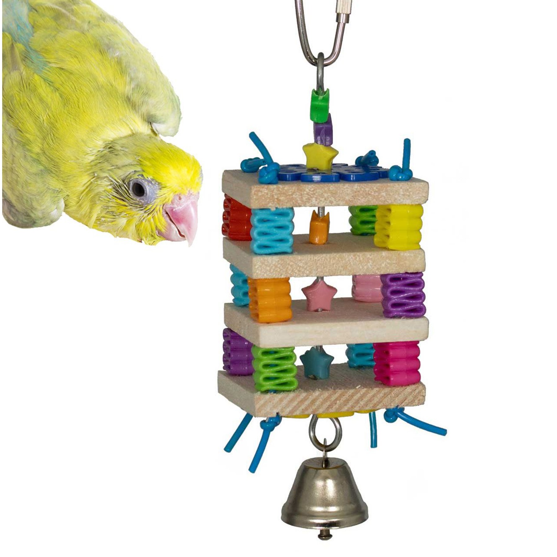 SUPER BIRD CREATIONS Balsa Stack Bird Toy - Chewy.com
