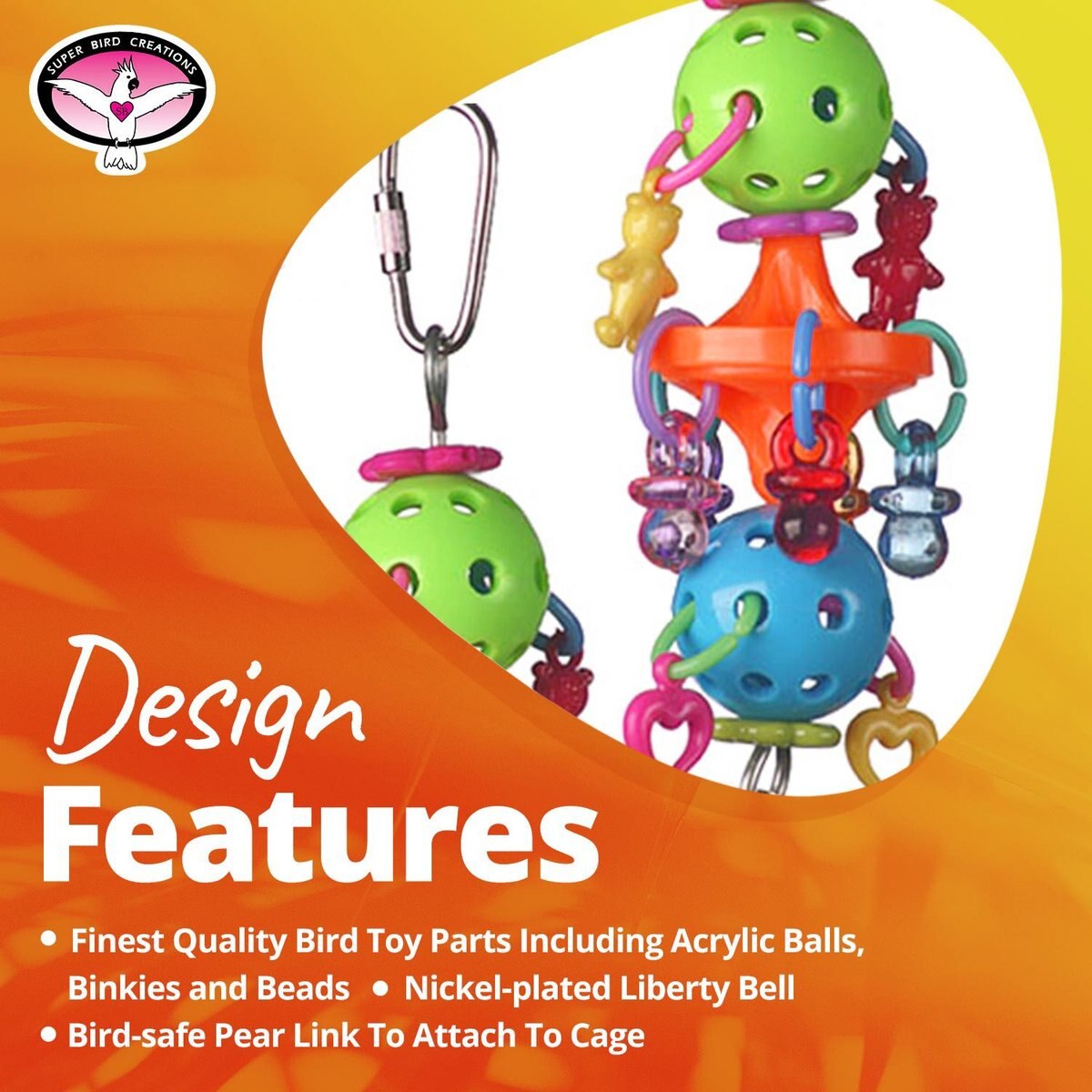 SUPER BIRD CREATIONS Binky Bop Bird Toy - Chewy.com