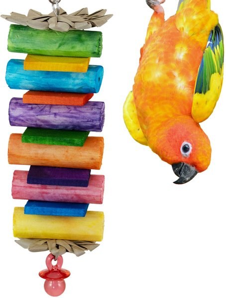 SUPER BIRD CREATIONS Sola Balsa Stack Bird Toy - Chewy.com