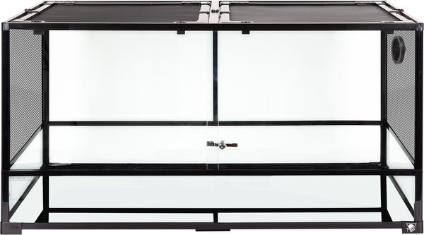 T-REX Glass Reptile Terrarium Sliding Doors/Glass & Screen Sides, 48 x ...