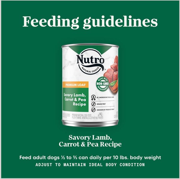 NUTRO Premium Loaf Savory Lamb, Carrot & Pea Recipe Grain-Free Adult ...