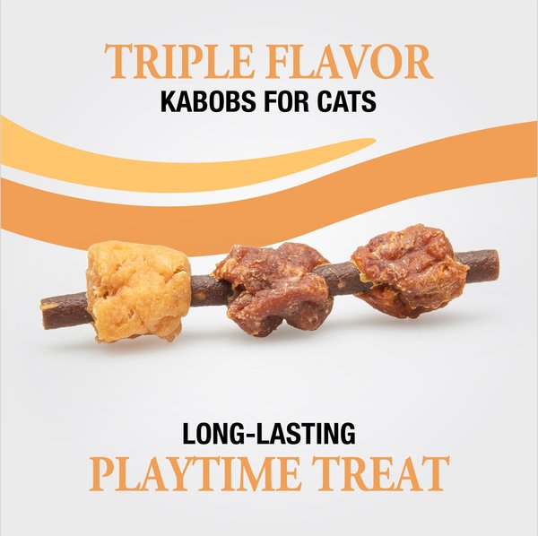 GOOD 'N' TASTY Chicken, Salmon, Tuna Kabob Cat Treats 1.4-oz bag ...