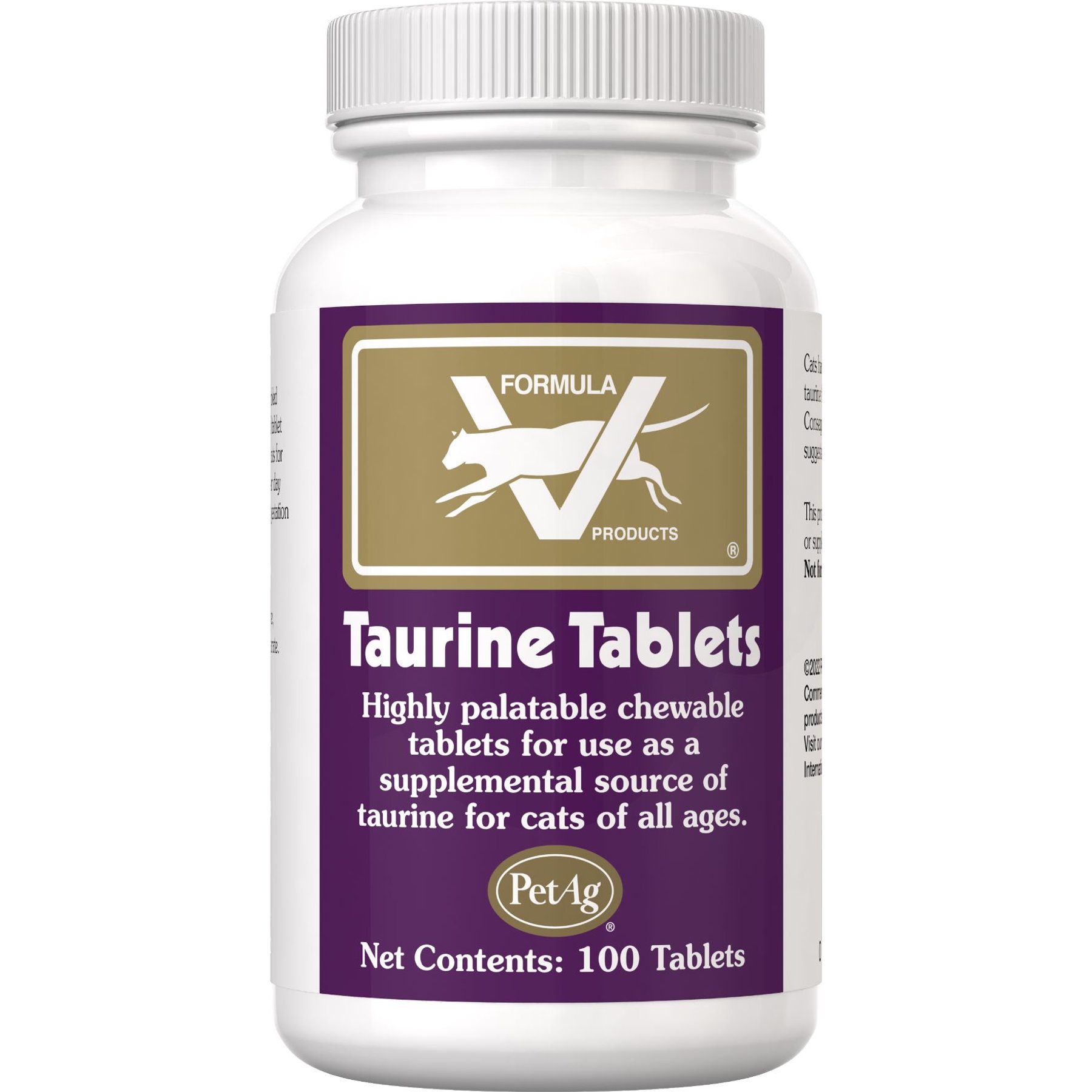 PETAG Taurine Tablet Supplement for Cats, 100 count - Chewy.com