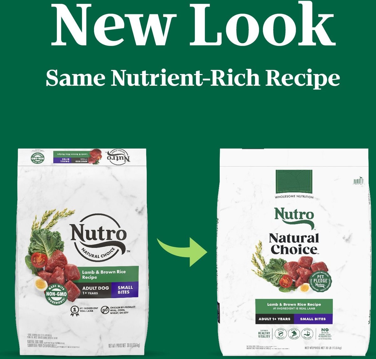 NUTRO Natural Choice Small Bites Adult Lamb & Brown Rice Recipe Dry Dog ...