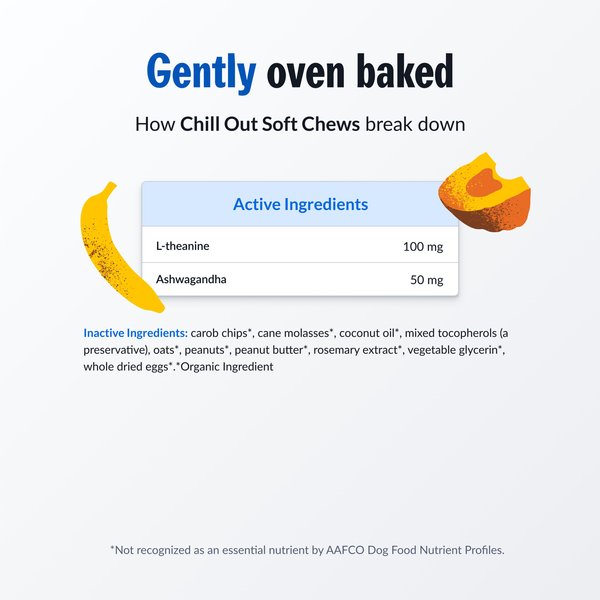 PETPLATE Human Grade Chill Out Calming Soft Chews Dog Supplement, 28 ...