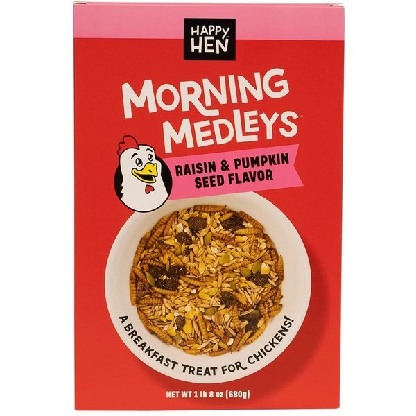 HAPPY HEN TREATS Morning Medley Raisins, Nuts & Worm Poultry Treats ...