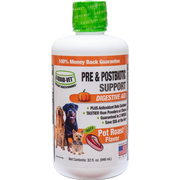 LIQUID-VET K9 Pre & PostBiotic Support Bacon Flavor Dog Digestive Aid ...