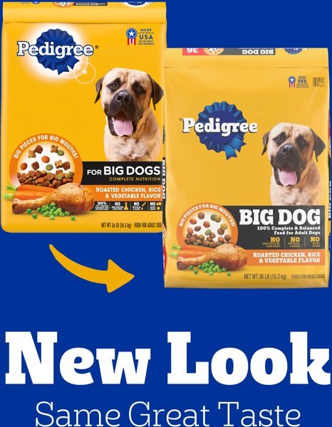 PEDIGREE Big Dogs Adult Complete Nutrition Large Breed Roasted Chicken ...