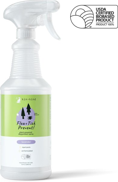 KIN+KIND Flea+Tick Protect Lavender Spray Dog, 32-fl oz bottle - Chewy.com