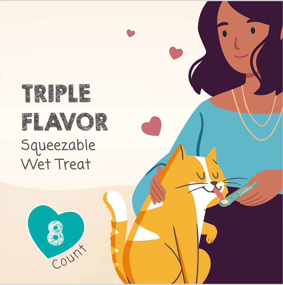 MEOWEE! Savory Spoonables with Real Duck, Beef & Rabbit Lickable Cat ...