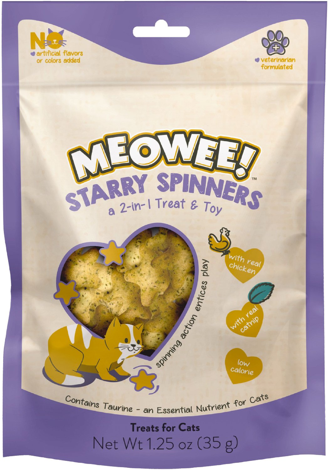 MEOWEE! Starry Spinners with Real Chicken, Chicken Liver & Catnip ...