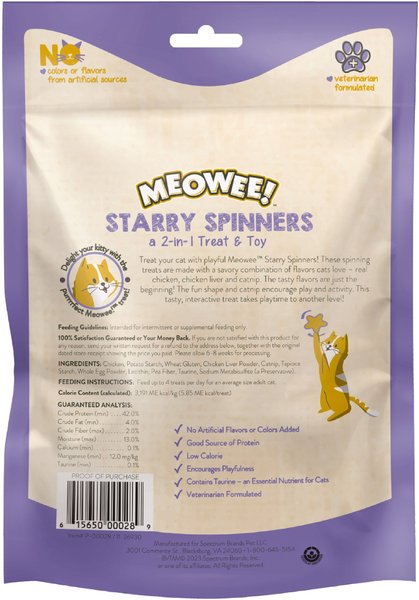 MEOWEE! Starry Spinners with Real Chicken, Chicken Liver & Catnip ...