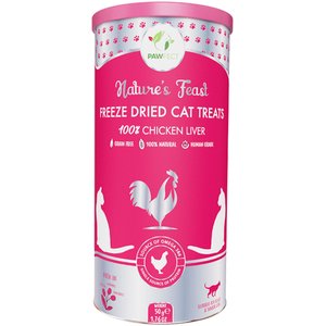 PAWFECT Nature's Feast Freeze-Dried Chicken Liver Cat Treat, 50-g ...