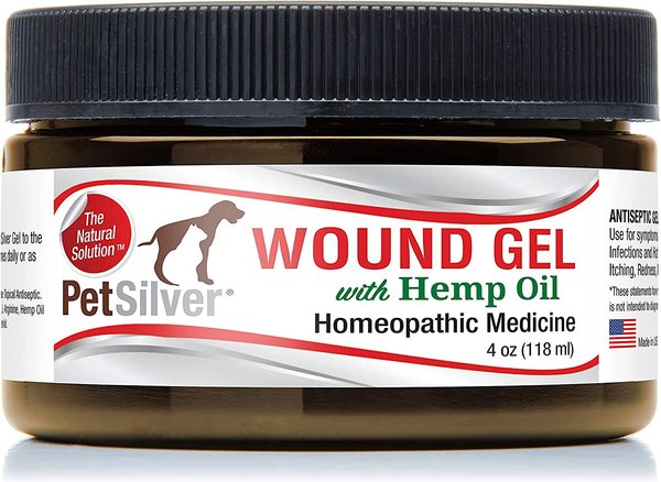 PETSILVER Chelated Silver with Hemp Oil Wound Gel for Dogs & Cats, 4-oz ...