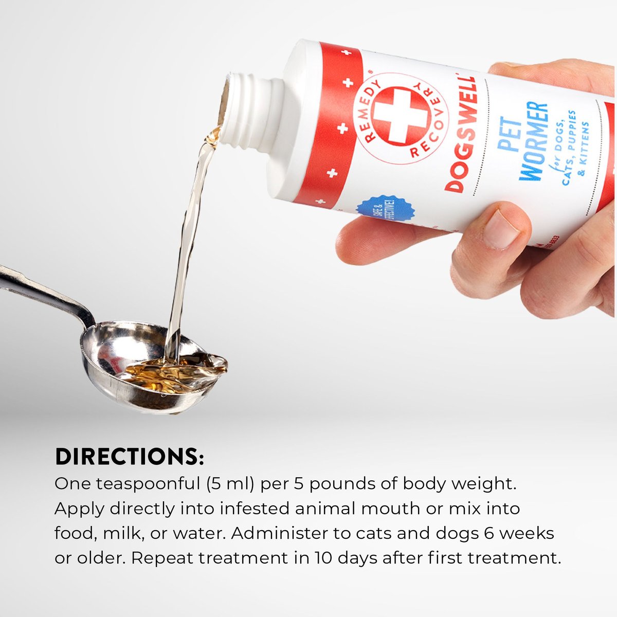 DOGSWELL Remedy+Recovery Pet Wormer for Dogs & Cats, 8-fl oz bottle ...