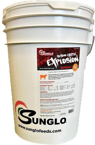 SUNGLO Show Cattle Explosion Show Animal Cattle Supplement, 30-lb ...