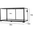 OIIBO Tempered Glass Reptile Terrarium, Black, 50-gallon - Chewy.com