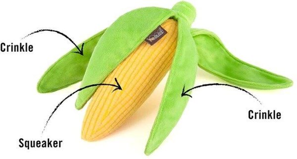 P.L.A.Y. PET LIFESTYLE AND YOU Farm Fresh Corn Plush Squeaky Dog Toy - Chewy.com