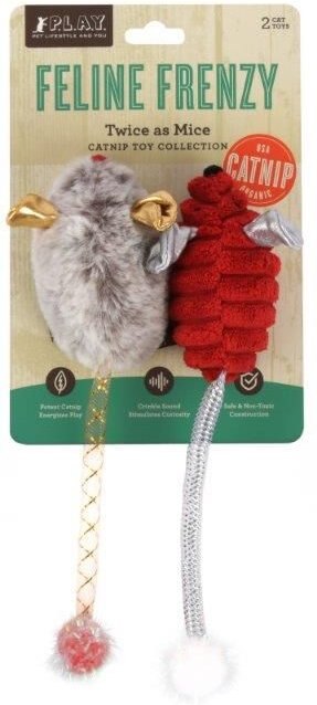 P.L.A.Y. PET LIFESTYLE AND YOU Feline Frenzy Twice As Mice Plush ...