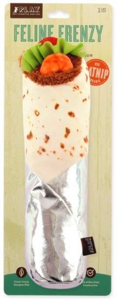 P.L.A.Y. PET LIFESTYLE AND YOU Feline Frenzy Shrimp Purrito Plush ...