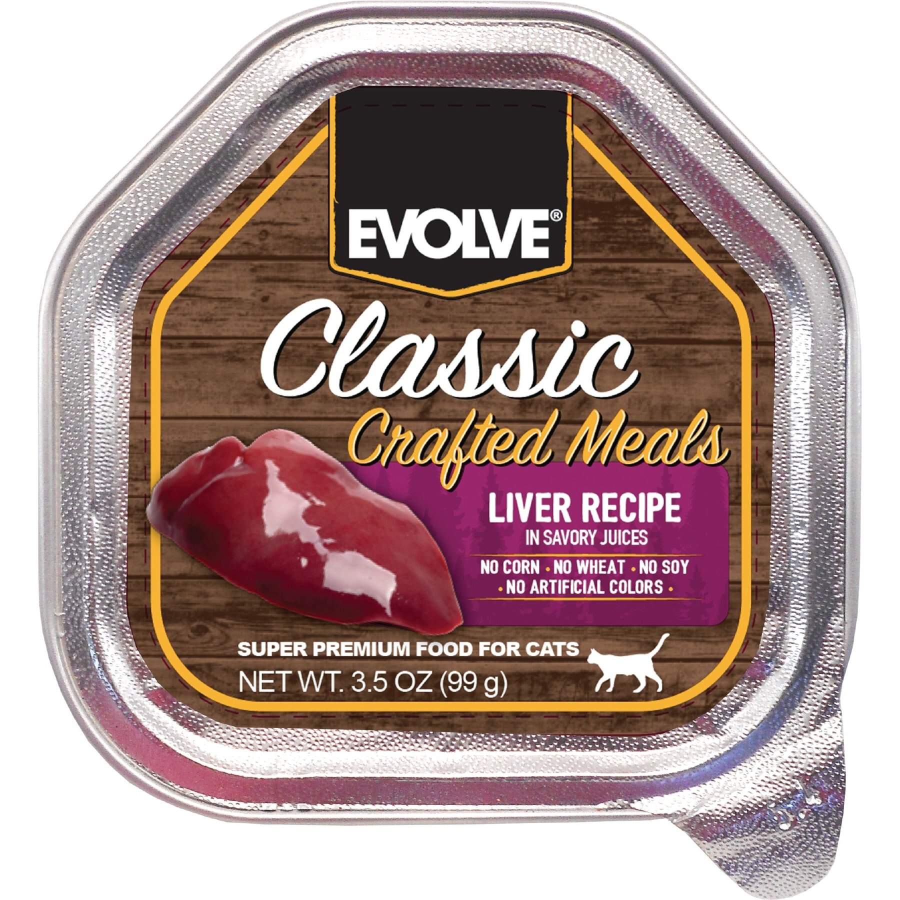 EVOLVE Evolve Classic Crafted Meals Liver Recipe Pate Wet Cat Food, 3.5 ...