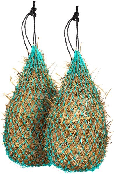 MAJESTIC ALLY Slow Feed Hay Net, 42-in, Turquoise - Chewy.com