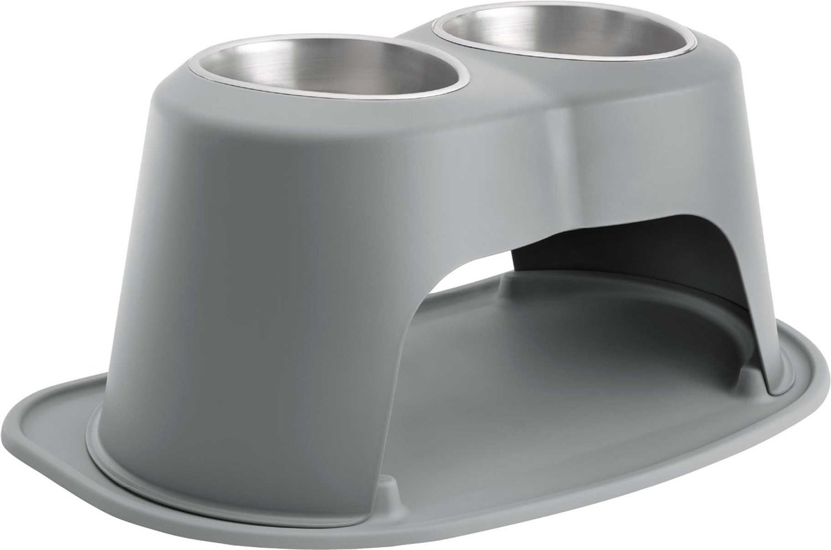 WEATHERTECH Double High Stainless Steel Cat & Dog Pet Feeding System ...