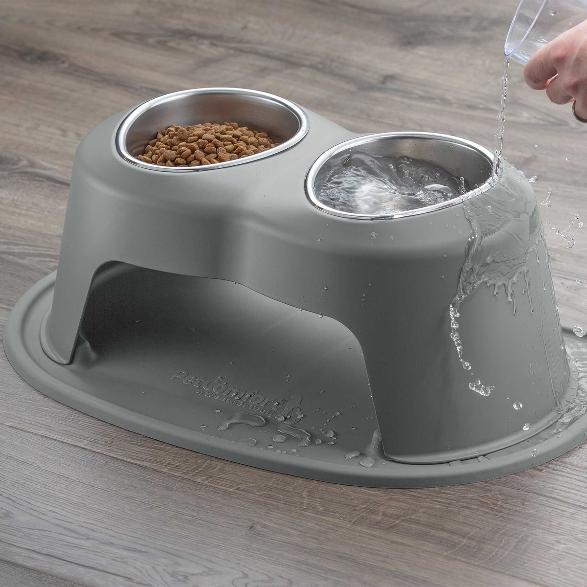 WEATHERTECH Double High Stainless Steel Cat & Dog Pet Feeding System ...