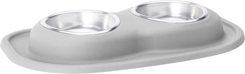 WEATHERTECH Double Low Stainless Steel Cat & Dog Pet Feeding System ...