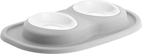 WEATHERTECH Double Low Poly Bowl Cat & Dog Pet Feeding System, Light ...