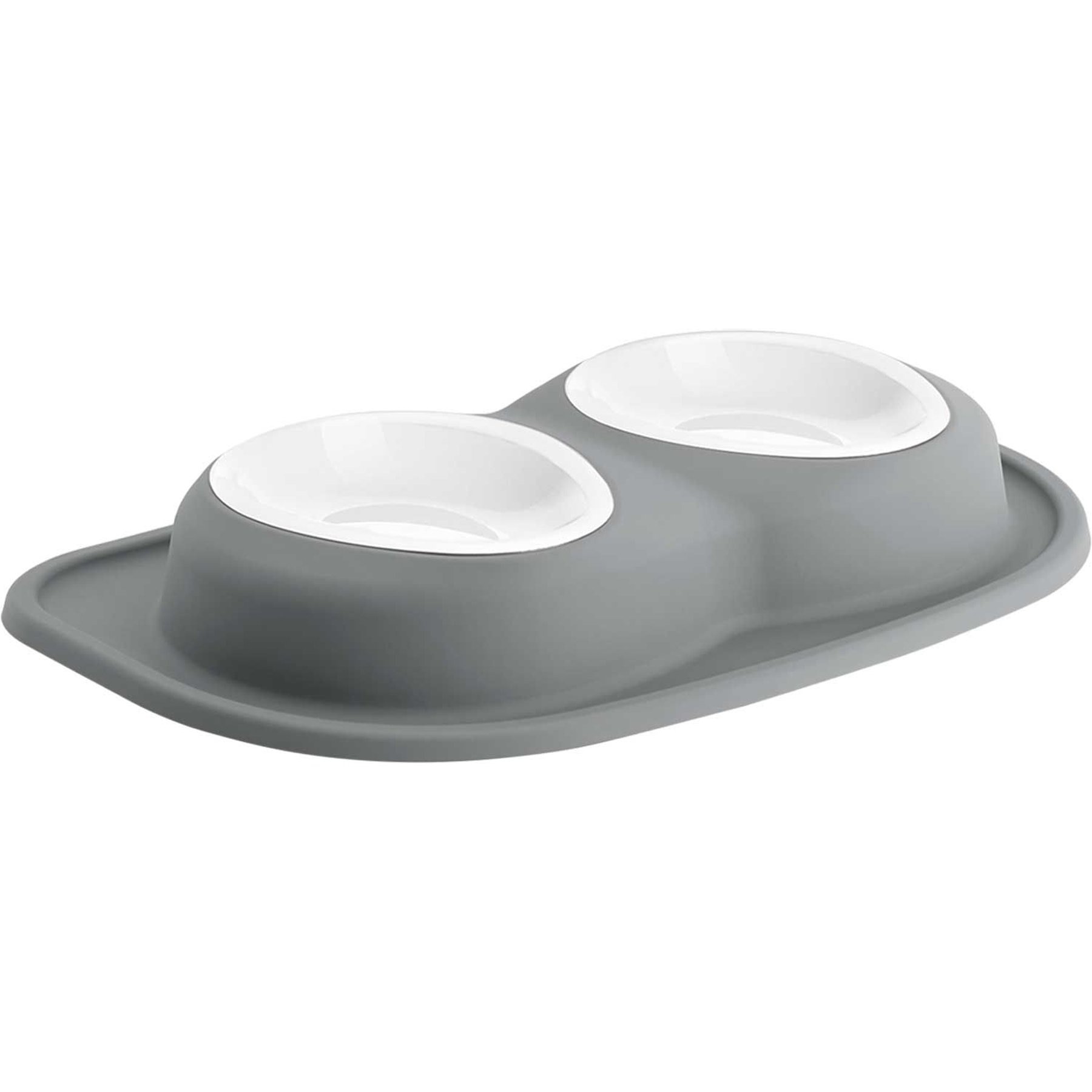WEATHERTECH Double Low Poly Bowl Cat & Dog Pet Feeding System, Dark ...