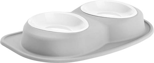 WEATHERTECH Double Low Poly Bowl Cat & Dog Pet Feeding System, Light ...