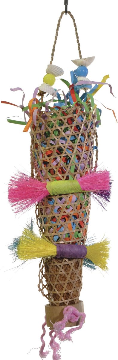 PREVUE PET PRODUCTS Playfuls Confetti Kazoo Bird Toy, Multicolor ...