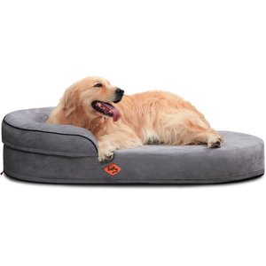 Out of Stock - LAIFUG Memory Foam Orthopedic Oval Dog Bed, Dark Gray, X ...