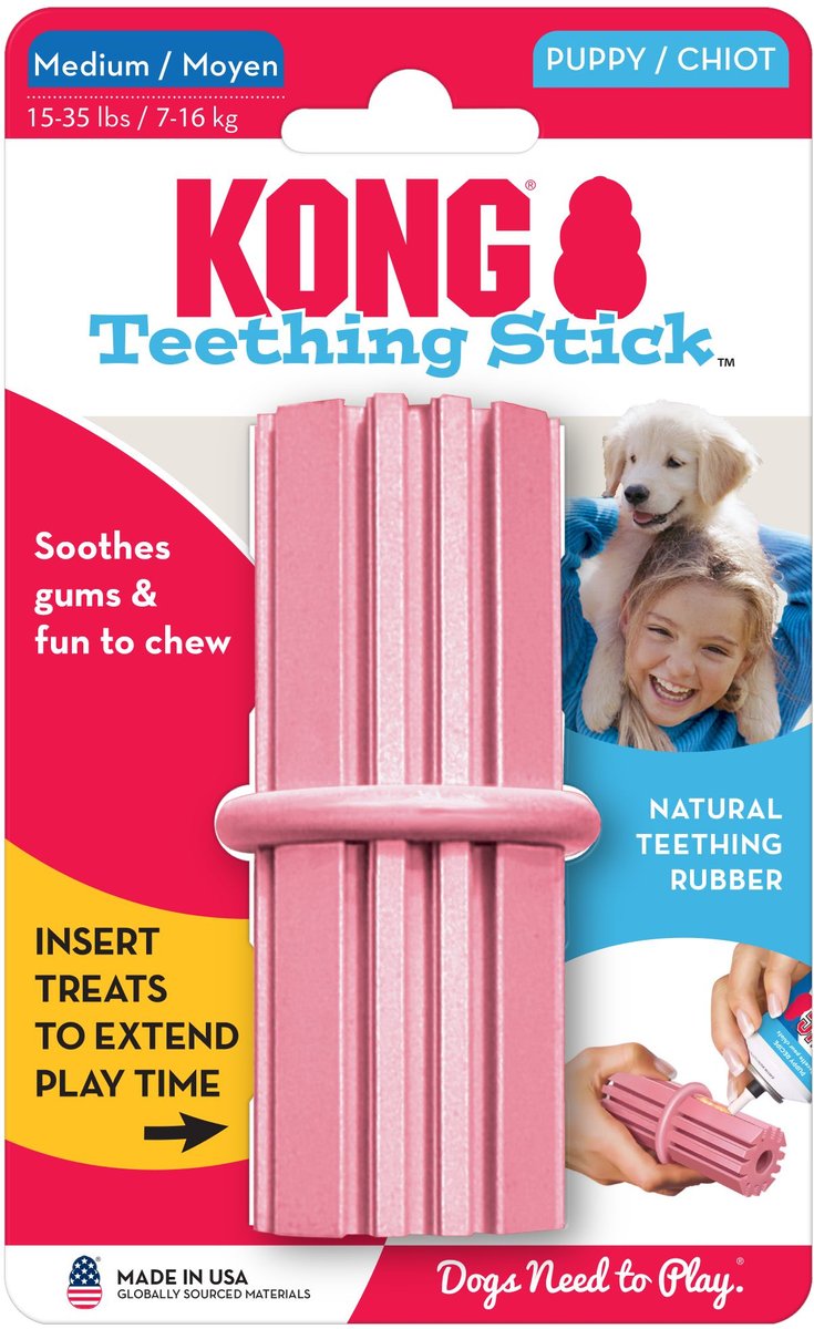 KONG Puppy Teething Stick Dog Toy, Color Varies, Medium - Chewy.com