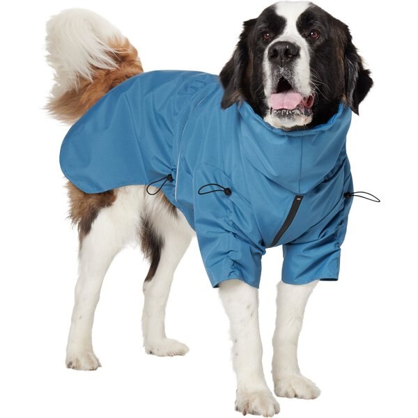 FRISCO Water Resistant Dog Raincoat, Blue, XXX-Large - Chewy.com