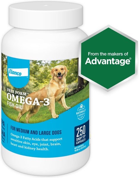 FREE FORM Snip Tips Fatty Acid Capsules for Medium & Large Dogs, 250 ...