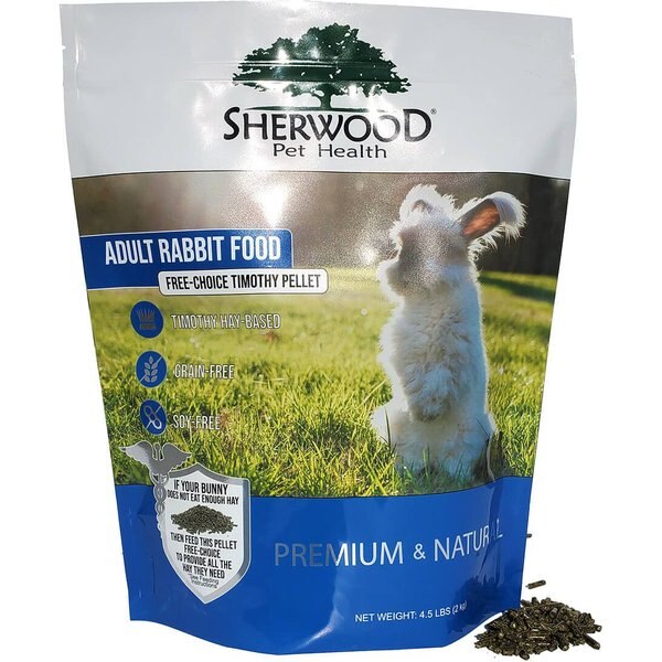 SHERWOOD PET HEALTH Adult Free Choice Timothy Rabbit Food, 4.5-lb bag ...