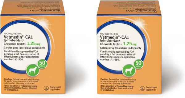 VETMEDIN-CA1 (pimobendan) Chewable Tablets for Dogs, bundle of 2, 1.25-mg - Chewy.com