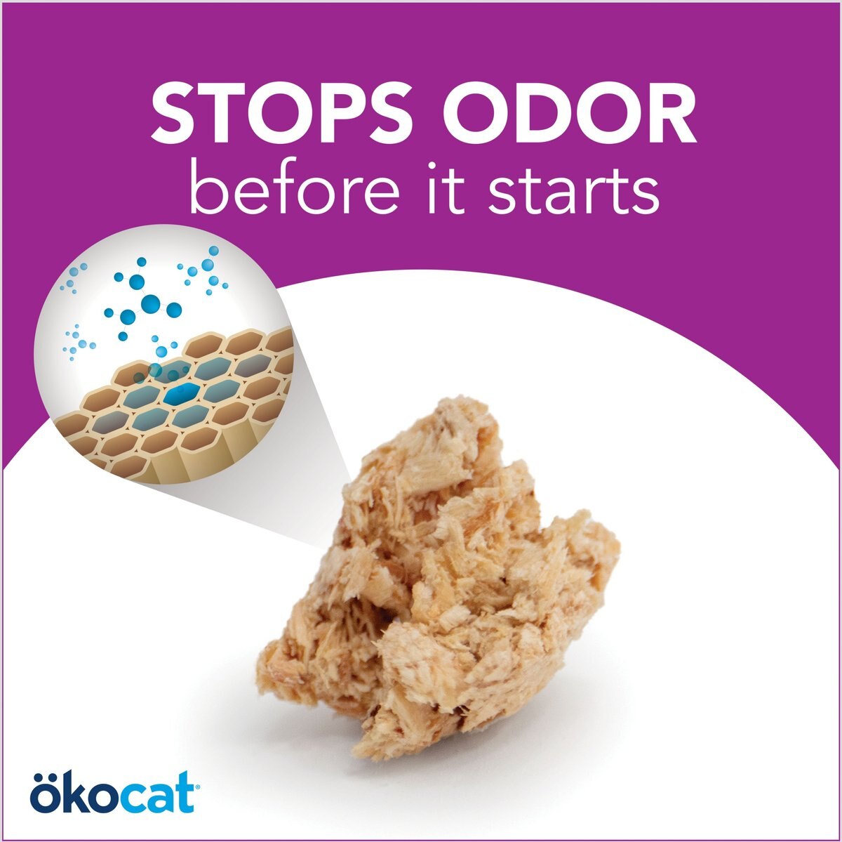 OKOCAT Mini Pellets Unscented Clumping Wood Cat Litter, 14-lb bag ...